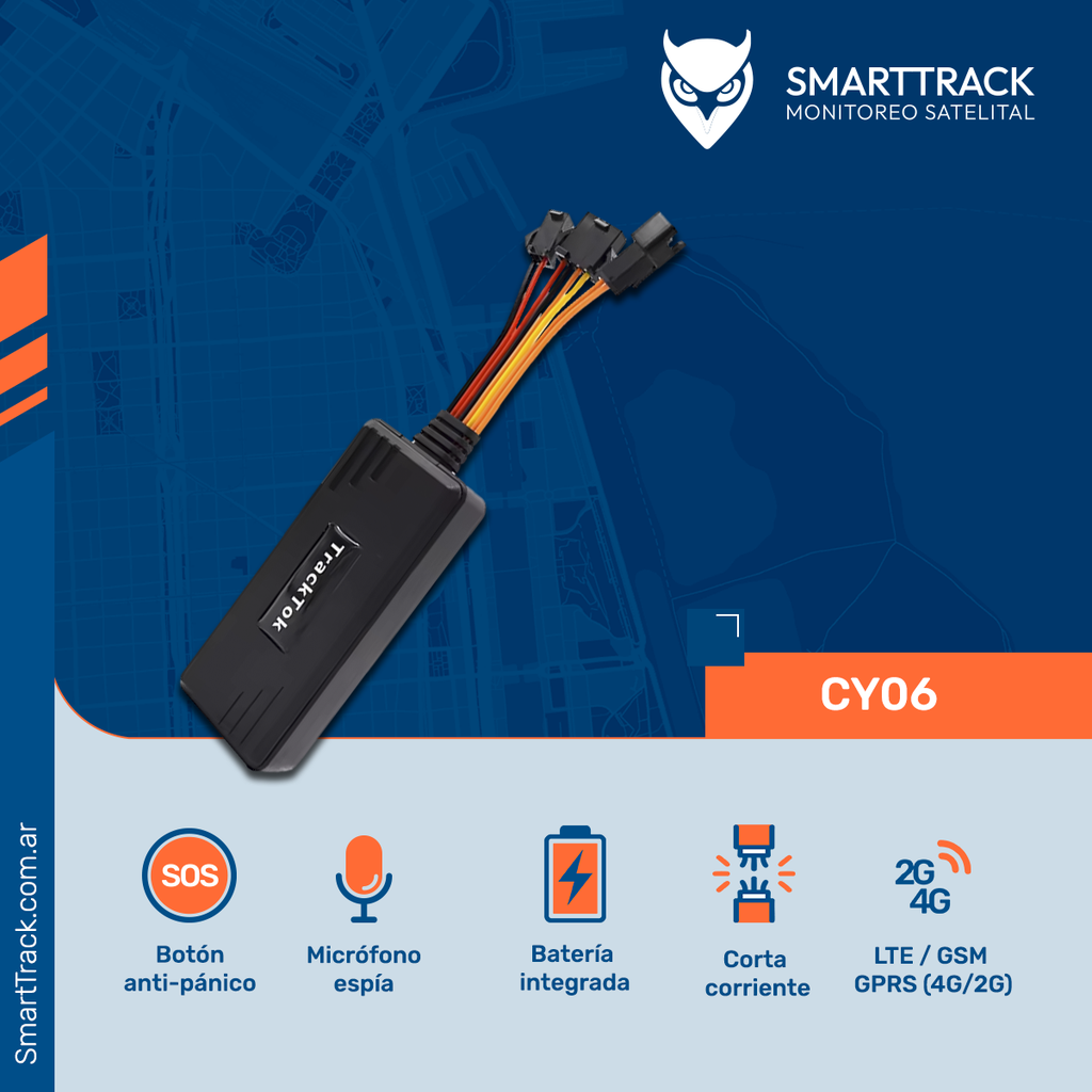 Smarttrack GPS CY06 | Smarttrack - Rastreo satelital y Control de flotas